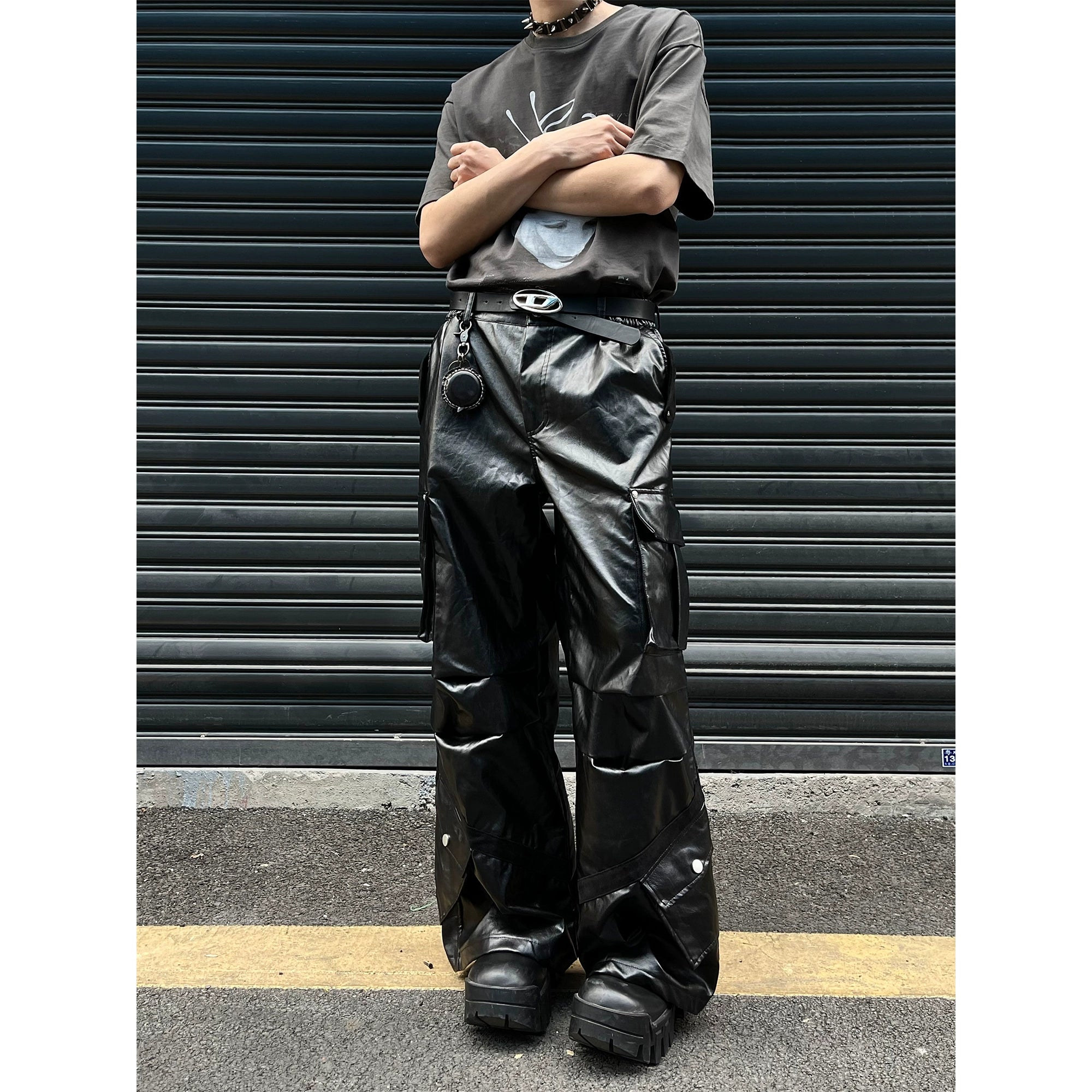 DSTR Glossy Leather Pants