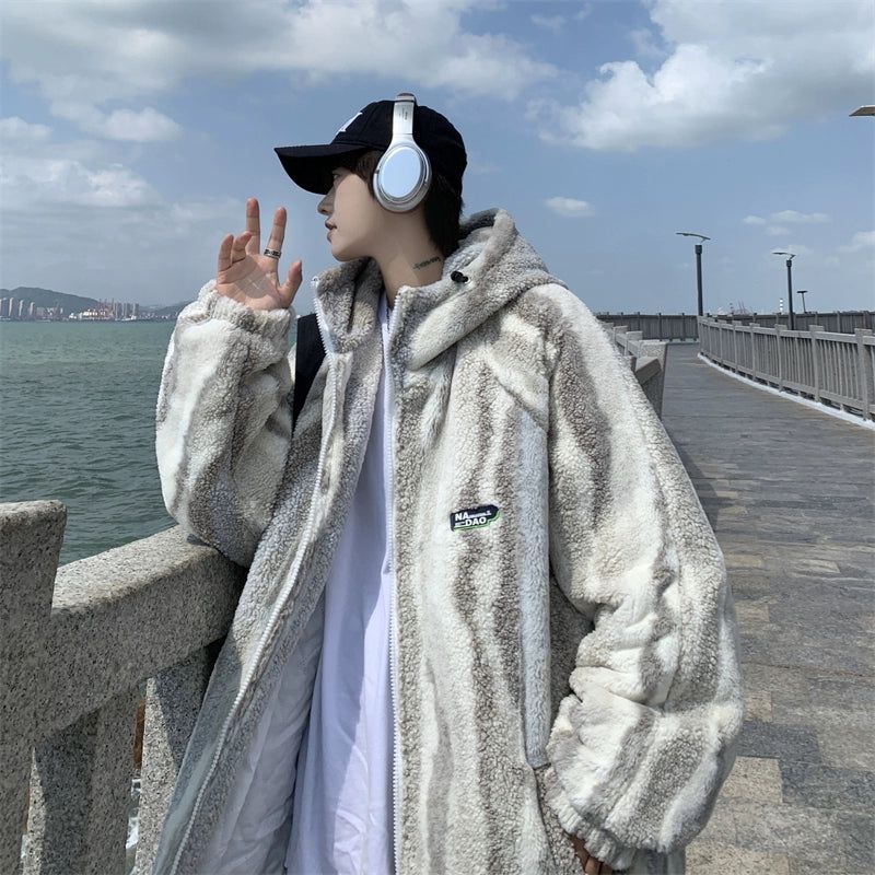 TIA Lamb Velvet Zebra Jacket