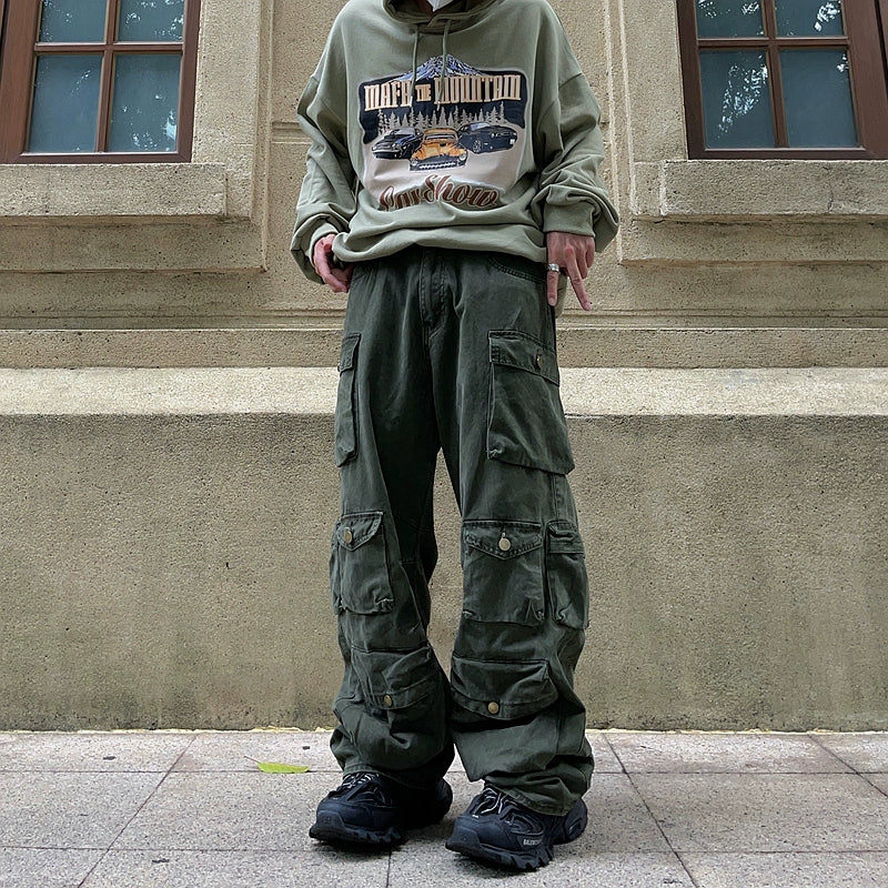 FATEE Multi Pocket Cargo Pants